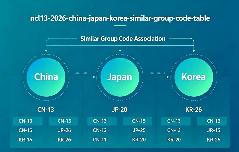 NCL13-2026 Nice Classification China-Japan-Korea Similar Group Code ...