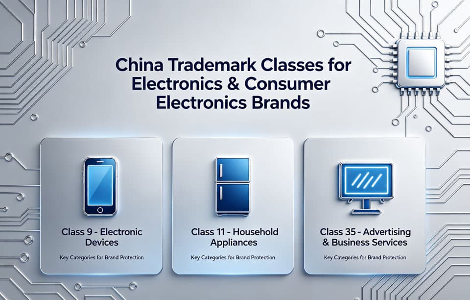 China Trademark Classes & registration for Electronics & Consumer ...